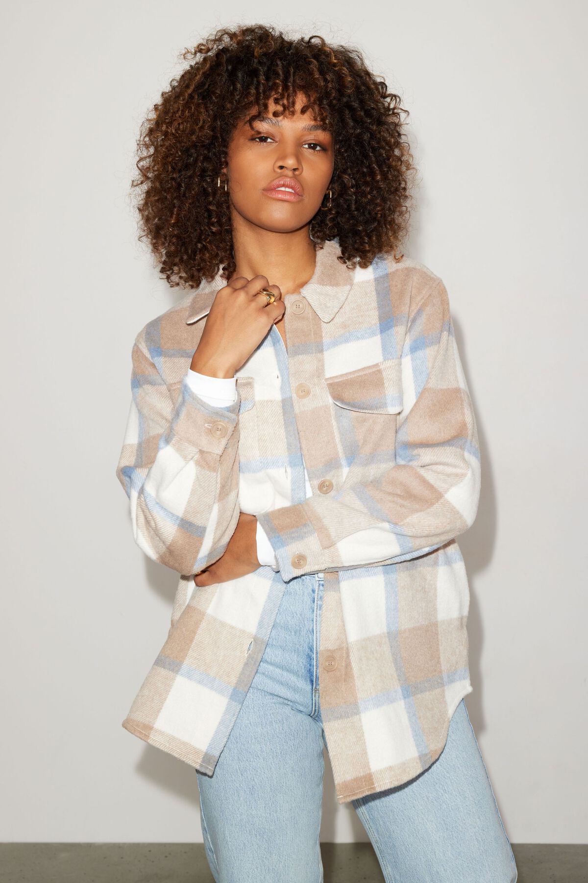York Plaid Shacket | Dynamite