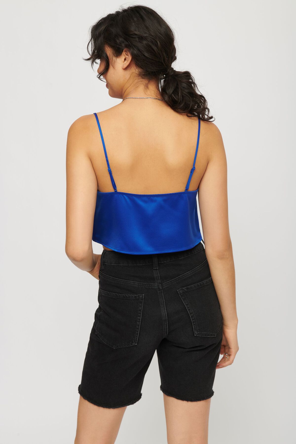 Dynamite Iris Crop Satin Cami - 1000672570F1
