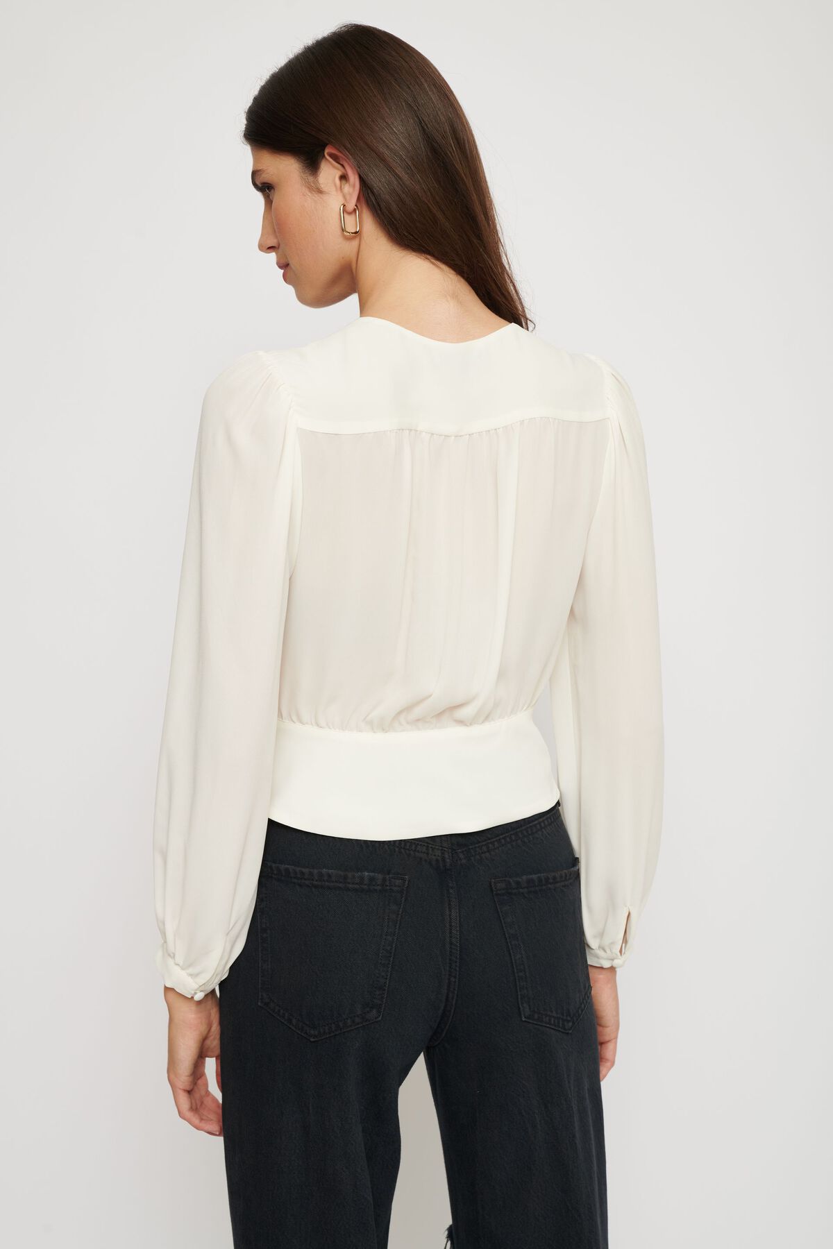 Dynamite Long Sleeve Wrap Blouse - 10006709103G