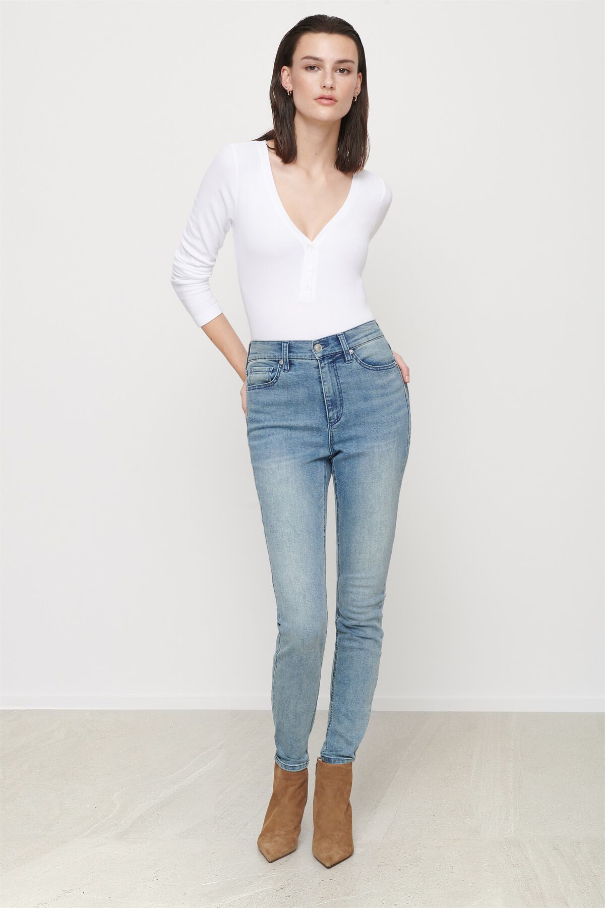 High Rise Kate Skinny Jean Blue | Dynamite