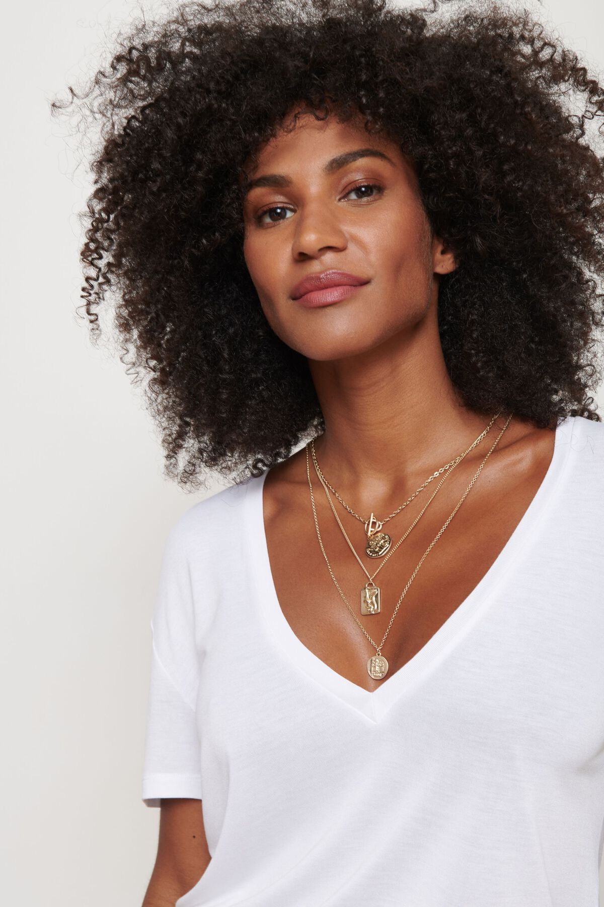 Layered Medallion Necklace Yellow | Dynamite