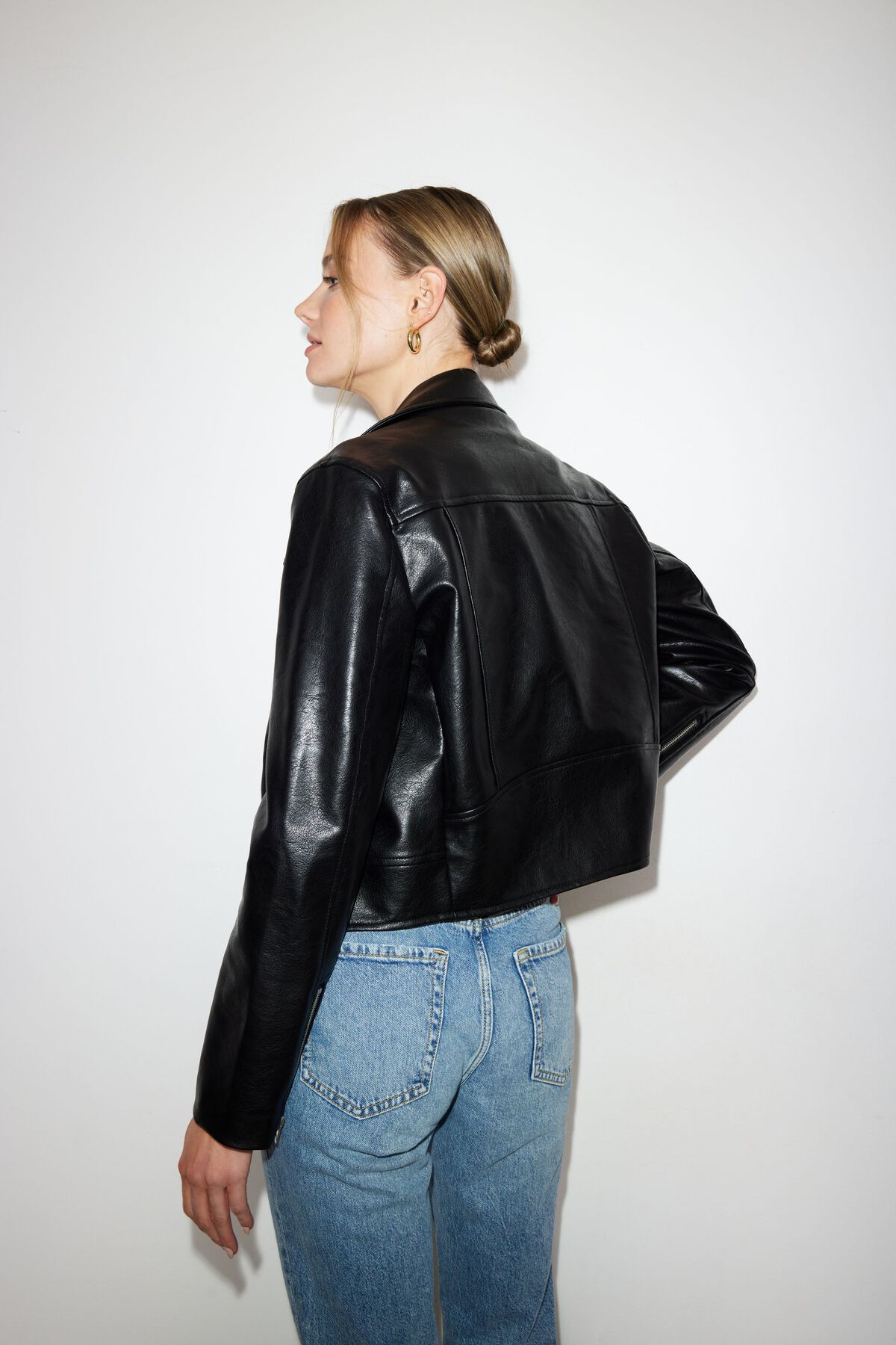 Dynamite Faux Leather Moto Jacket - 10007223106V