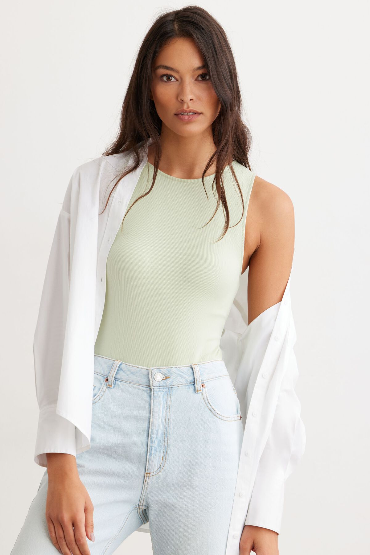 Sabina Seamless Muscle Bodysuit Green | Dynamite