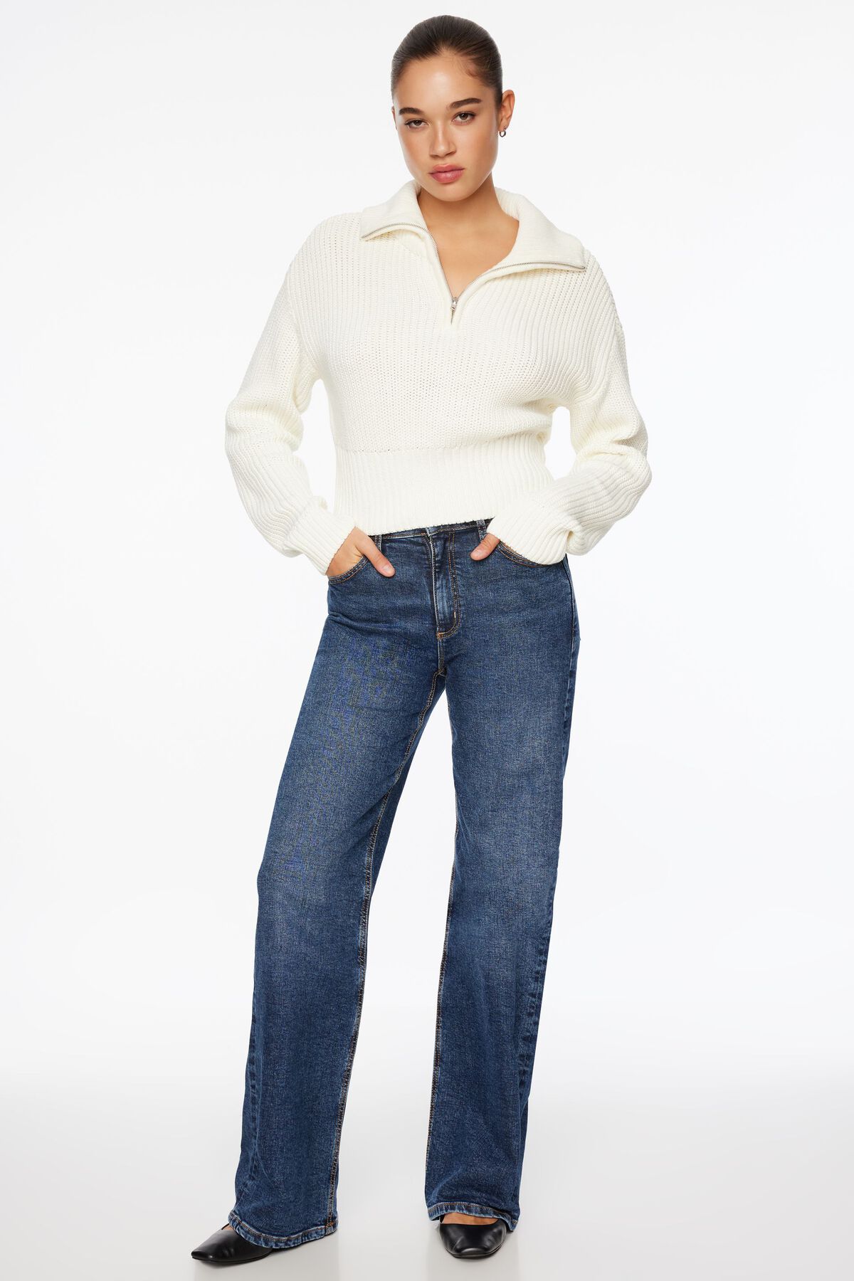 Heidi Wide Leg Jeans Blue | Dynamite