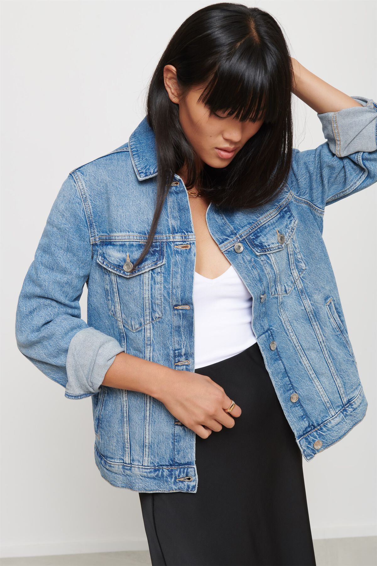 Oversized Denim Jacket | Dynamite
