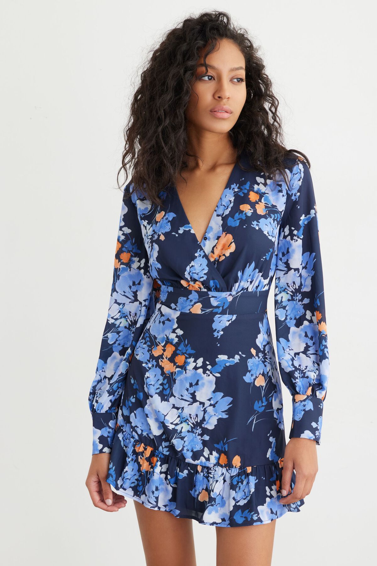 Lyra Long Sleeve Flare Dress | Dynamite