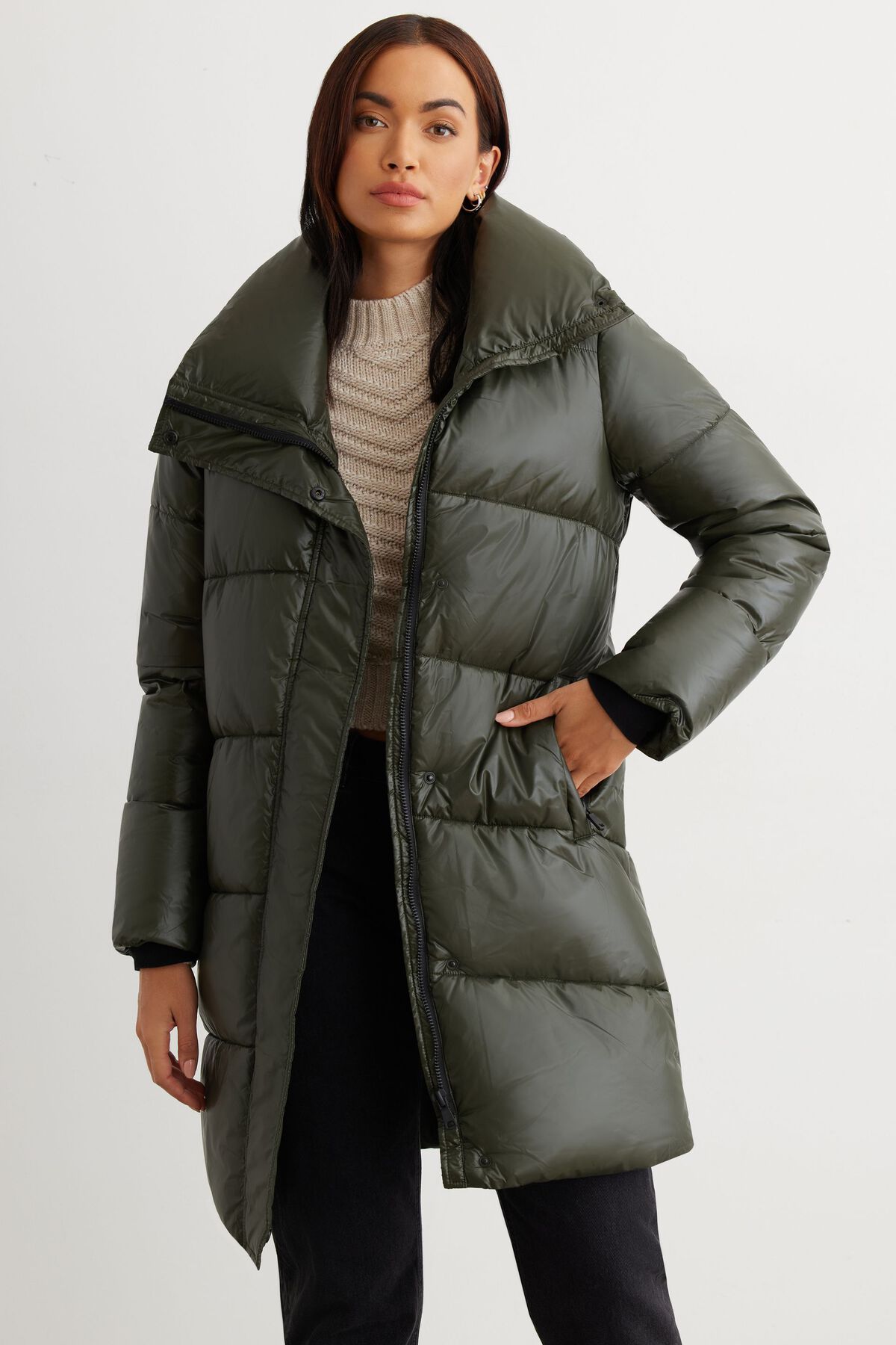 City Puffer Jacket Green | Dynamite