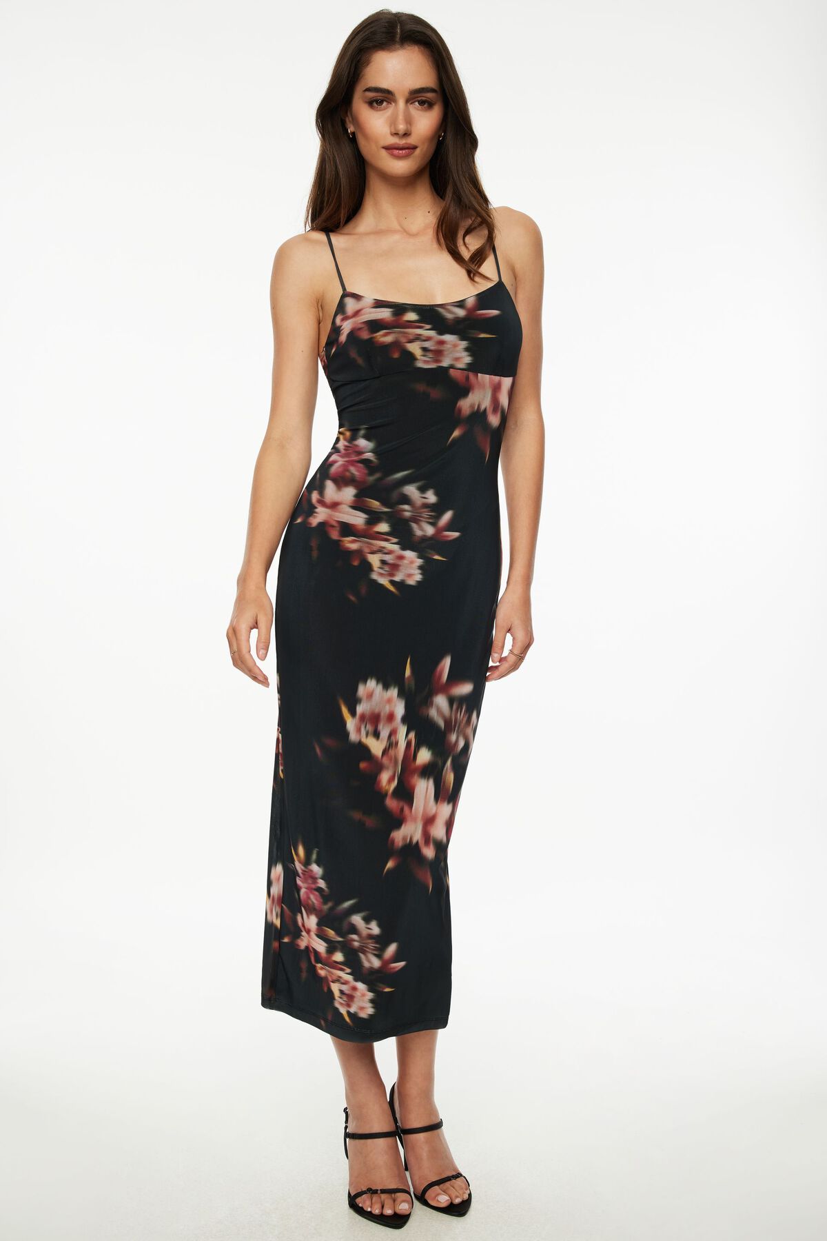 Amira Mesh Maxi Dress Black | Dynamite