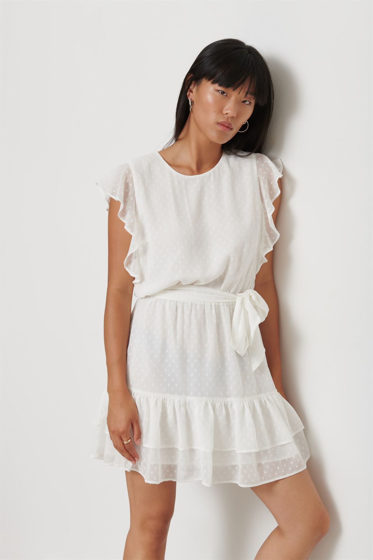 Danielle Belted Flare Dress | Dynamite