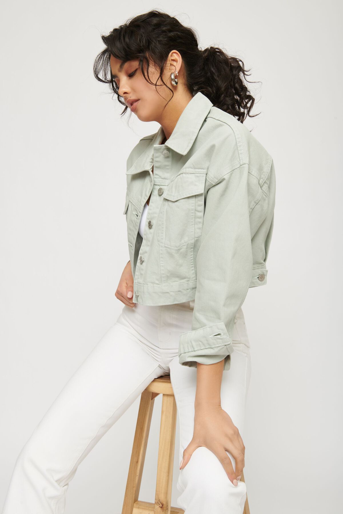 Dynamite Crop Denim Jacket - 10006424603Q