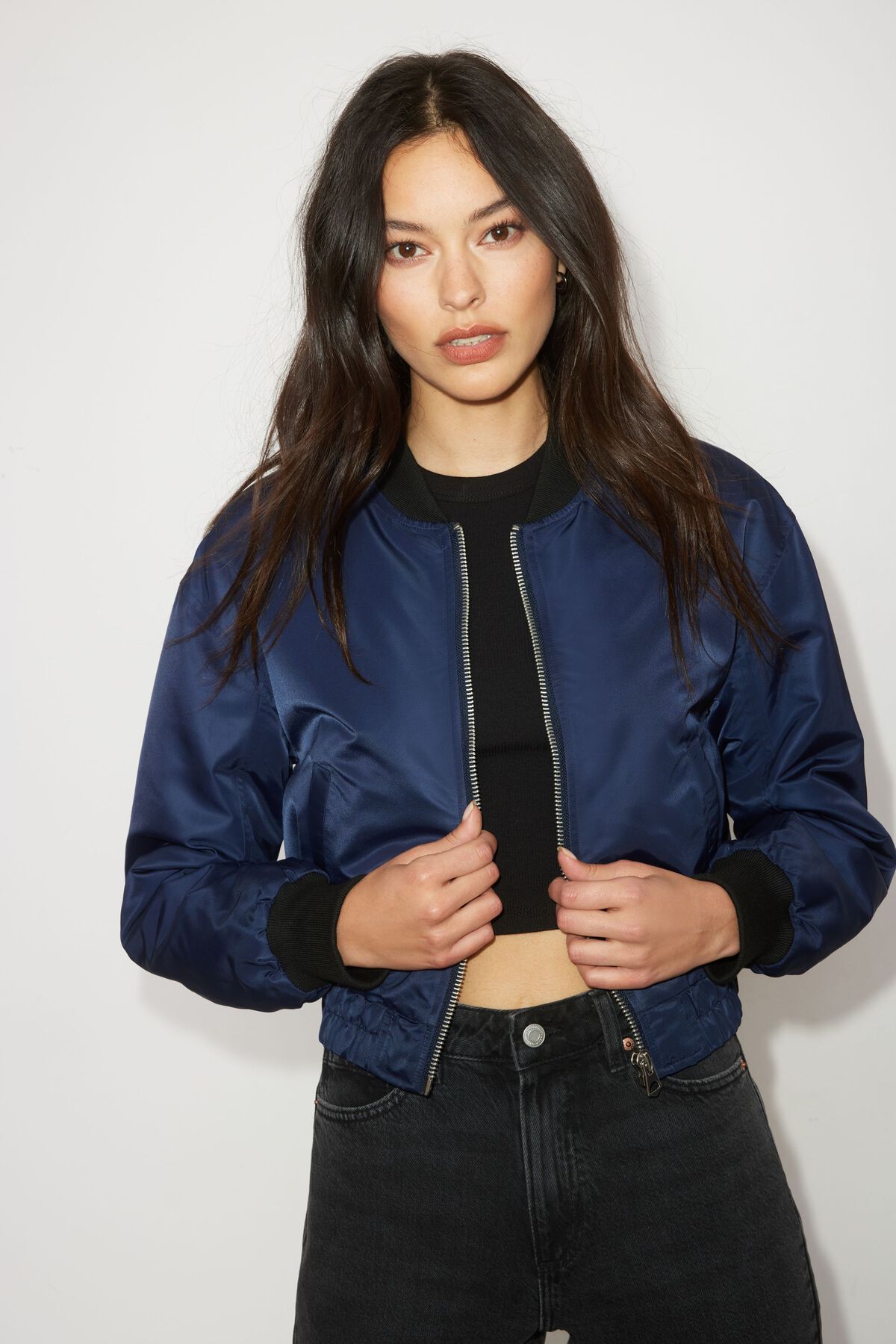 Cropped Bomber Jacket | Dynamite