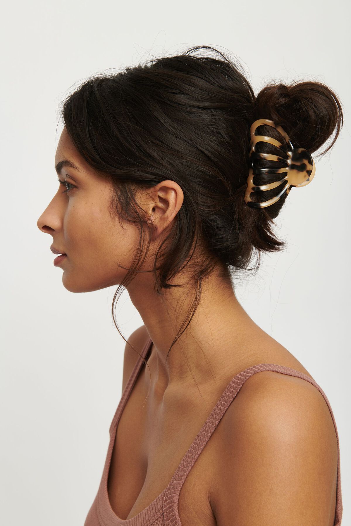 Large Square Claw Clip Brown | Dynamite