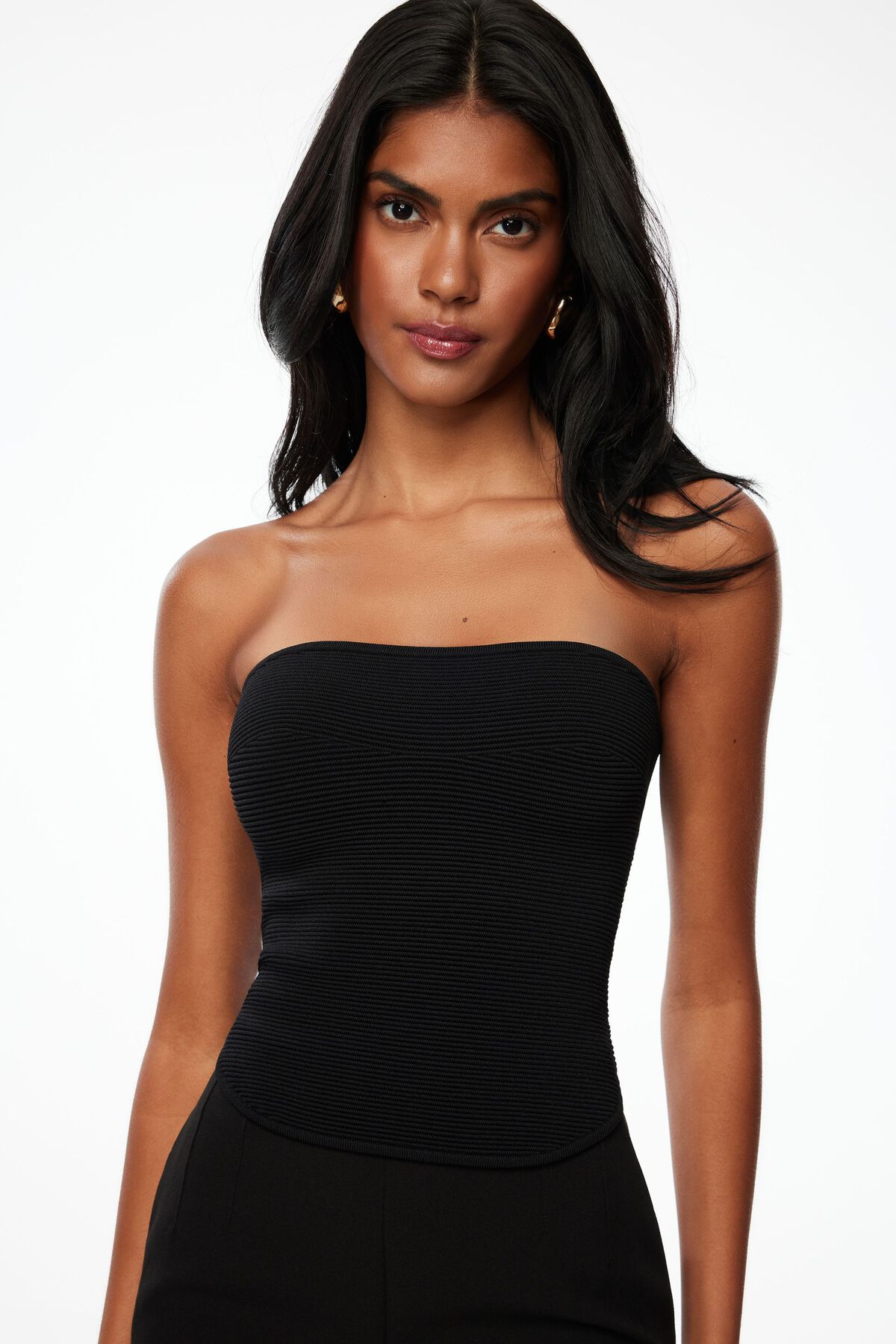 Ribbed Tube Top Black | Dynamite