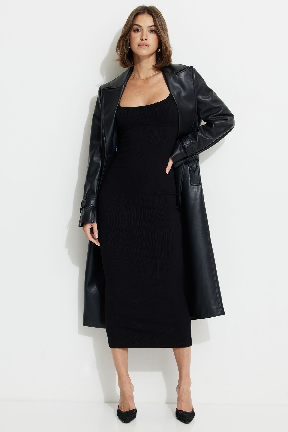 Ribbed Bodycon Maxi Dress Black | Dynamite