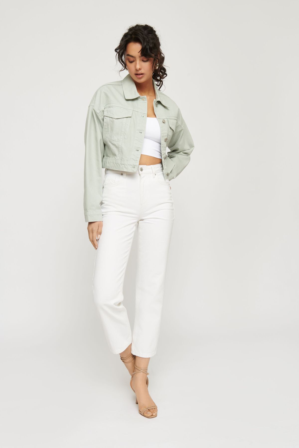 Dynamite Crop Denim Jacket - 10006424603Q