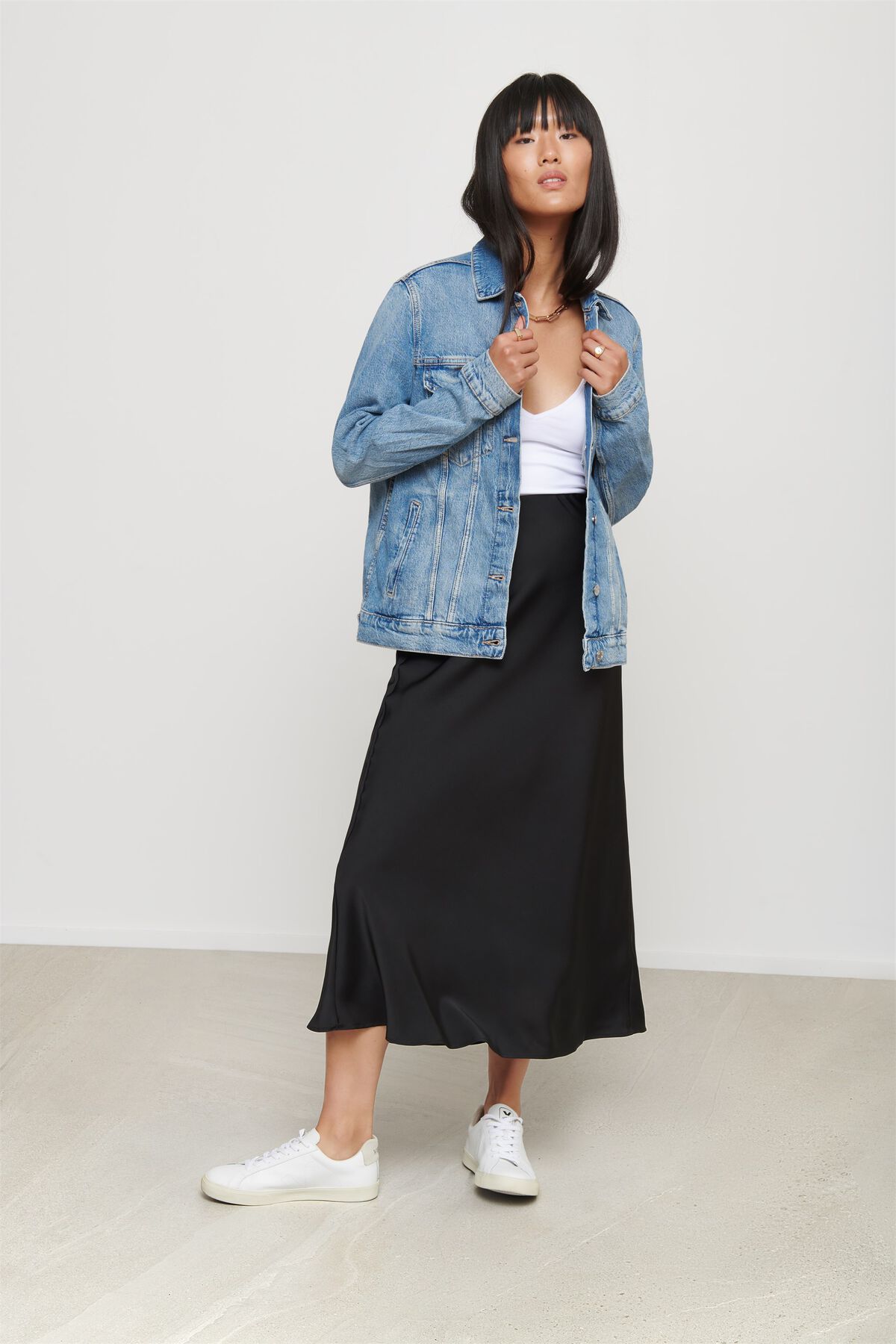 Dynamite Oversized Denim Jacket - 10005441707I