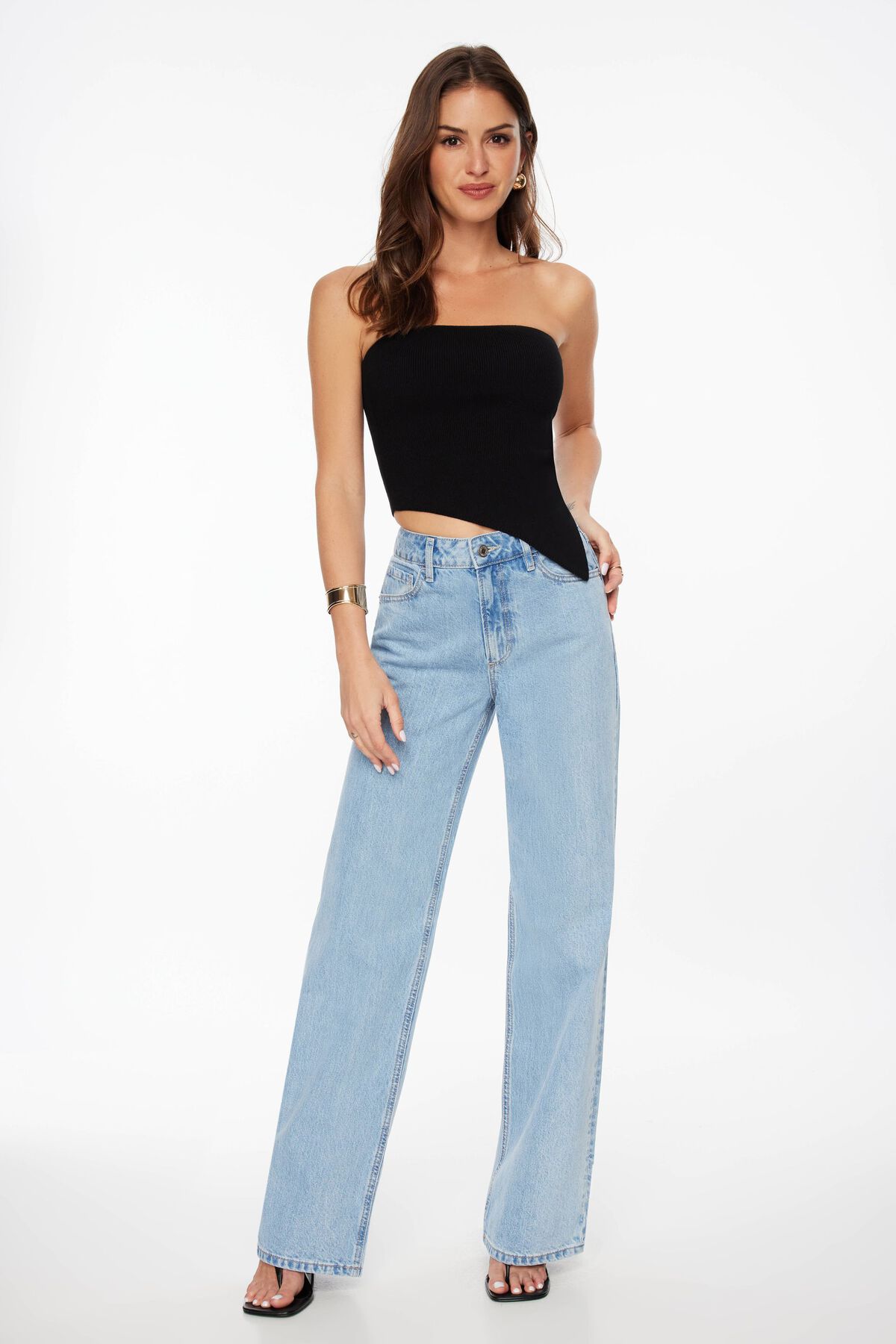 Heidi Wide Leg Jeans Blue | Dynamite