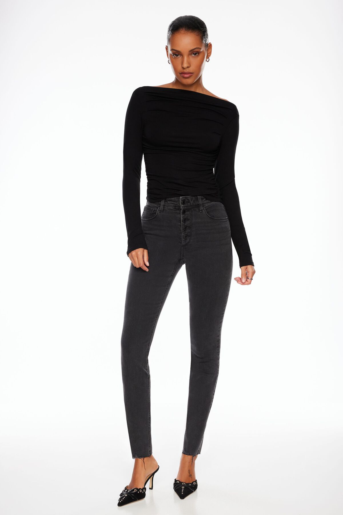 Kate Skinny Jeans Black | Dynamite