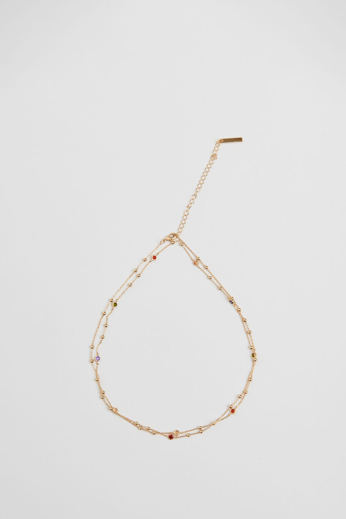 Dynamite Double-Wrap Gem Channel Necklace - 1000652932DA