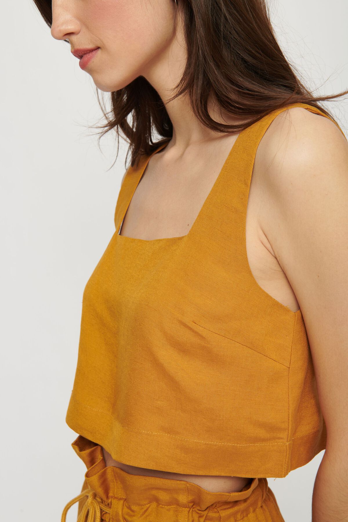 Dynamite Square Neck Linen Cami - 1000659072X7