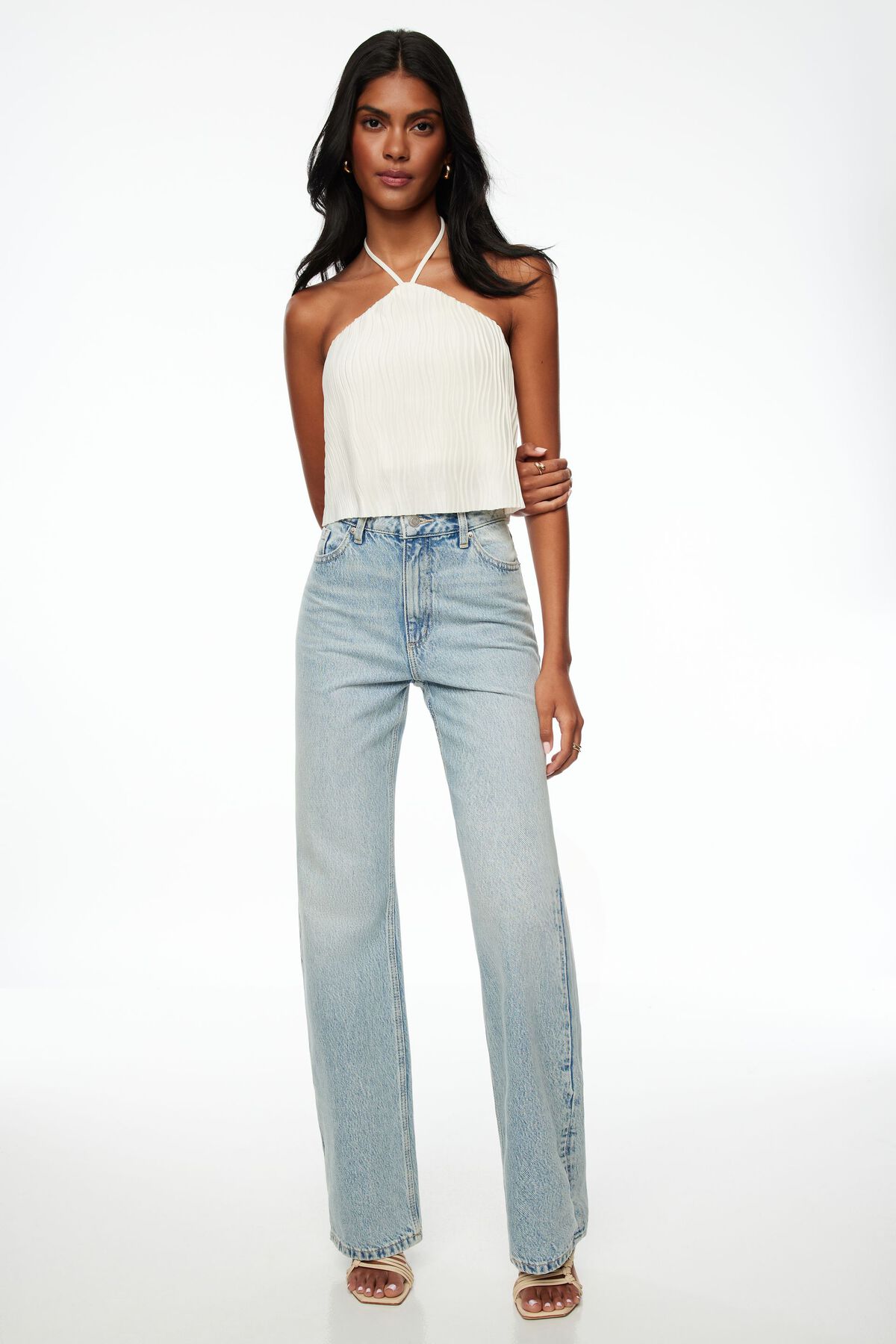 Heidi Wide Leg Jeans Blue | Dynamite