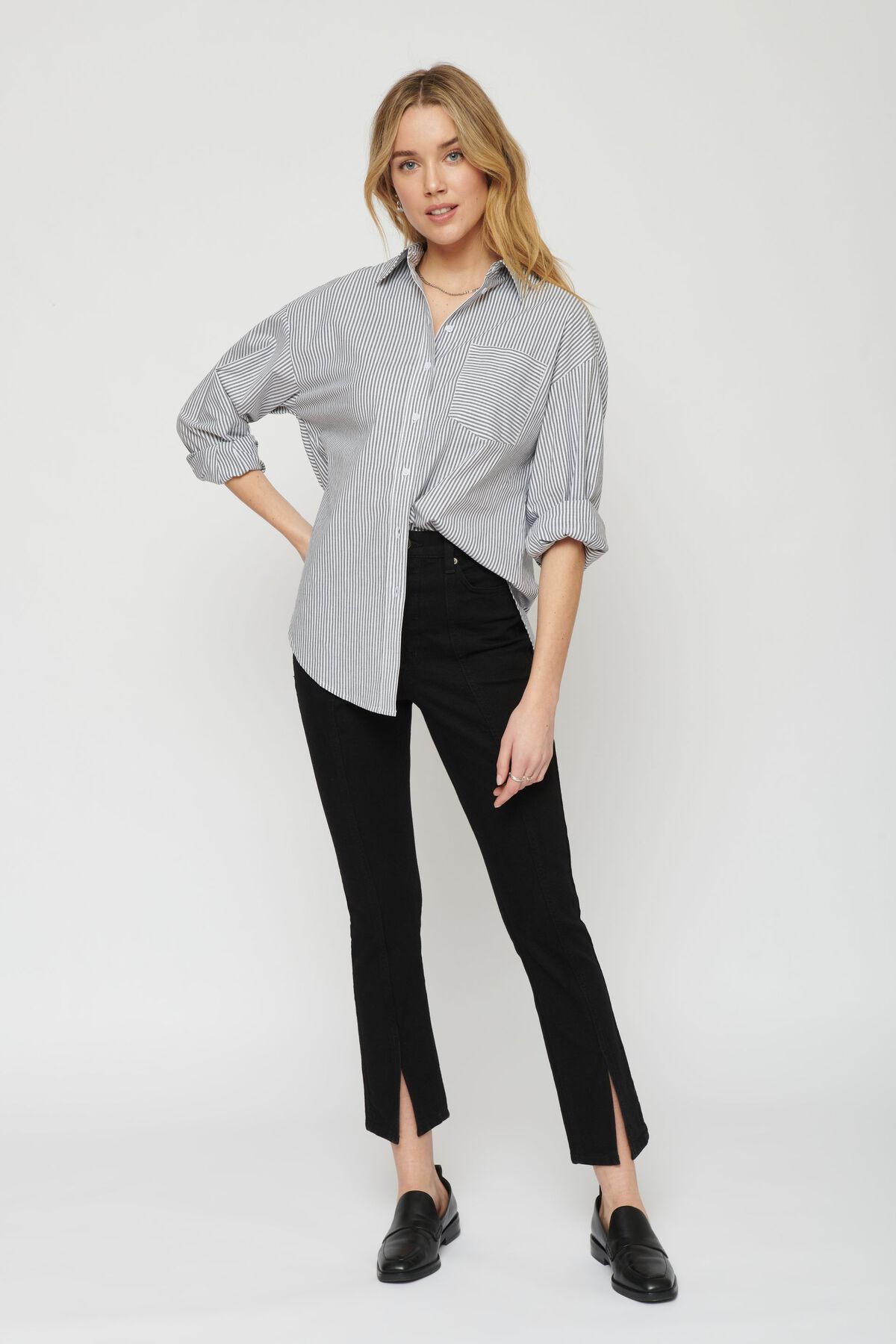 Dynamite Rosie Front Slit Ultra High Waist Jeans - 10005968906V