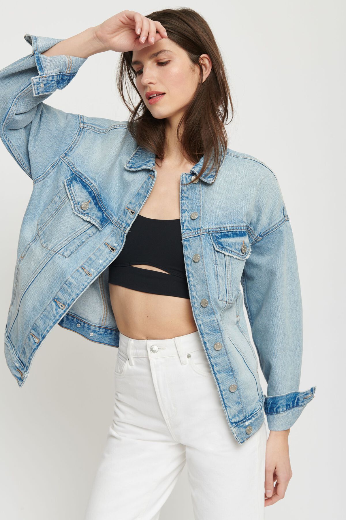 Dynamite Oversized Denim Jacket - 10006520607H