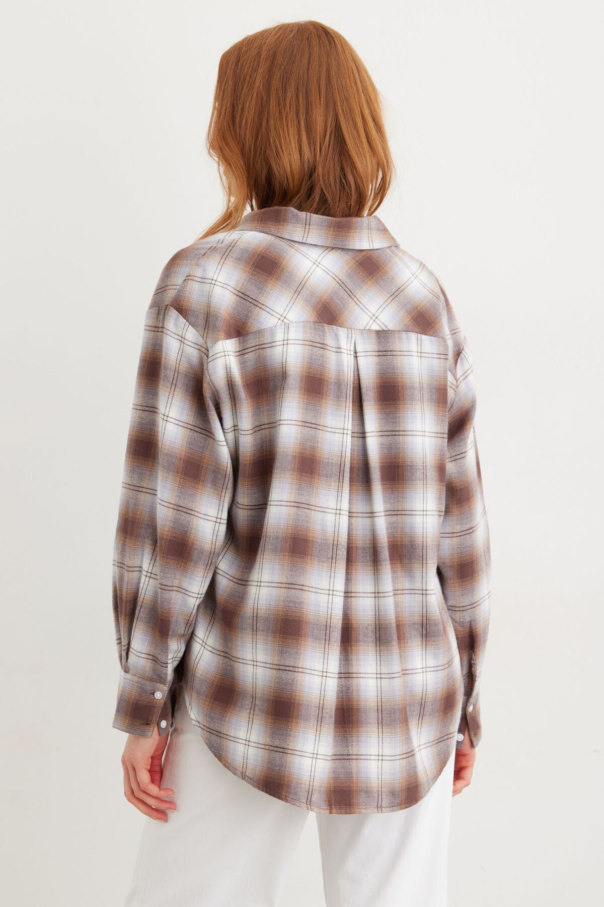 Dynamite Frida Oversized Plaid Shirt - 1000680434UW