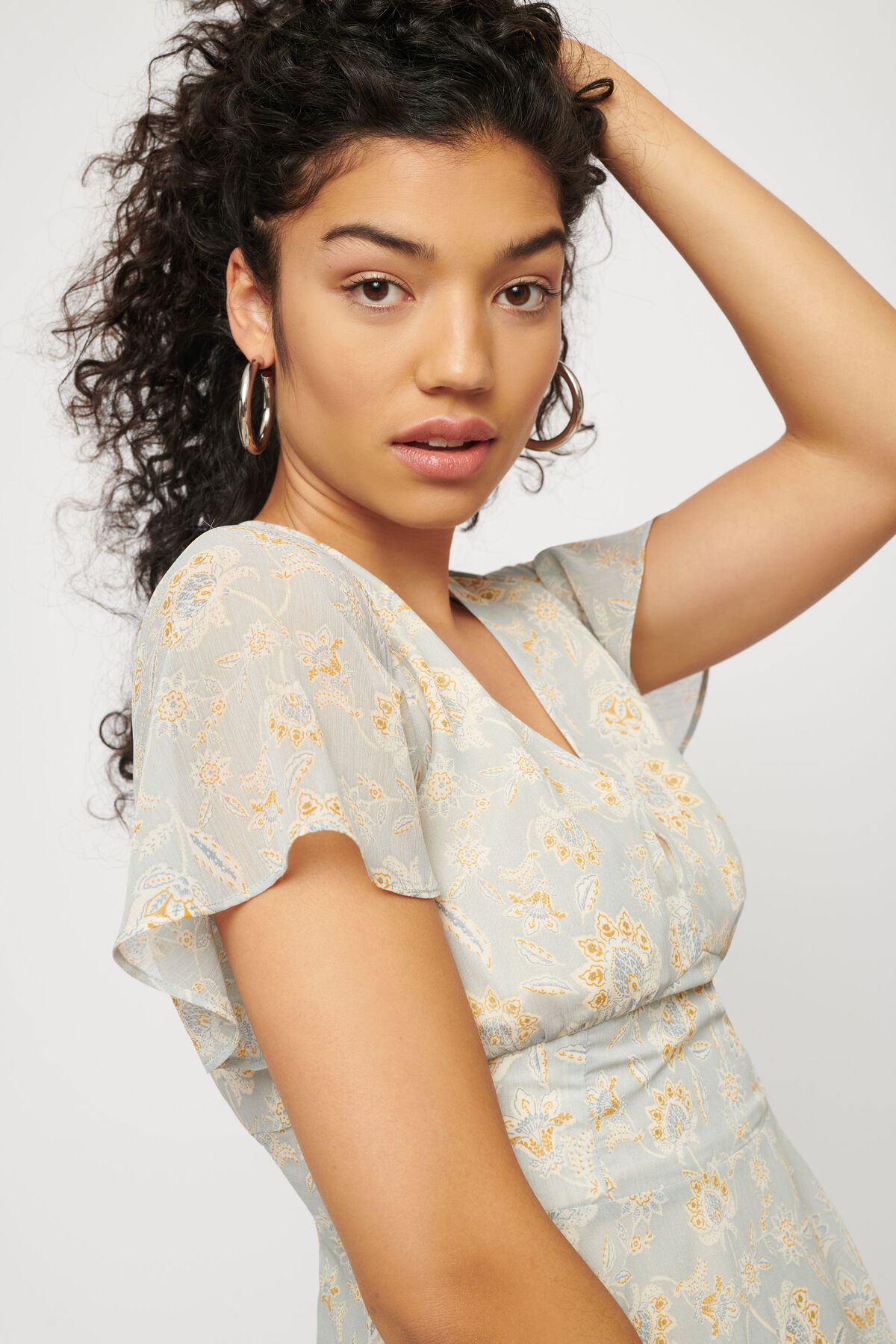 Dynamite Printed Fit & Flare Dress - 1000682374M3