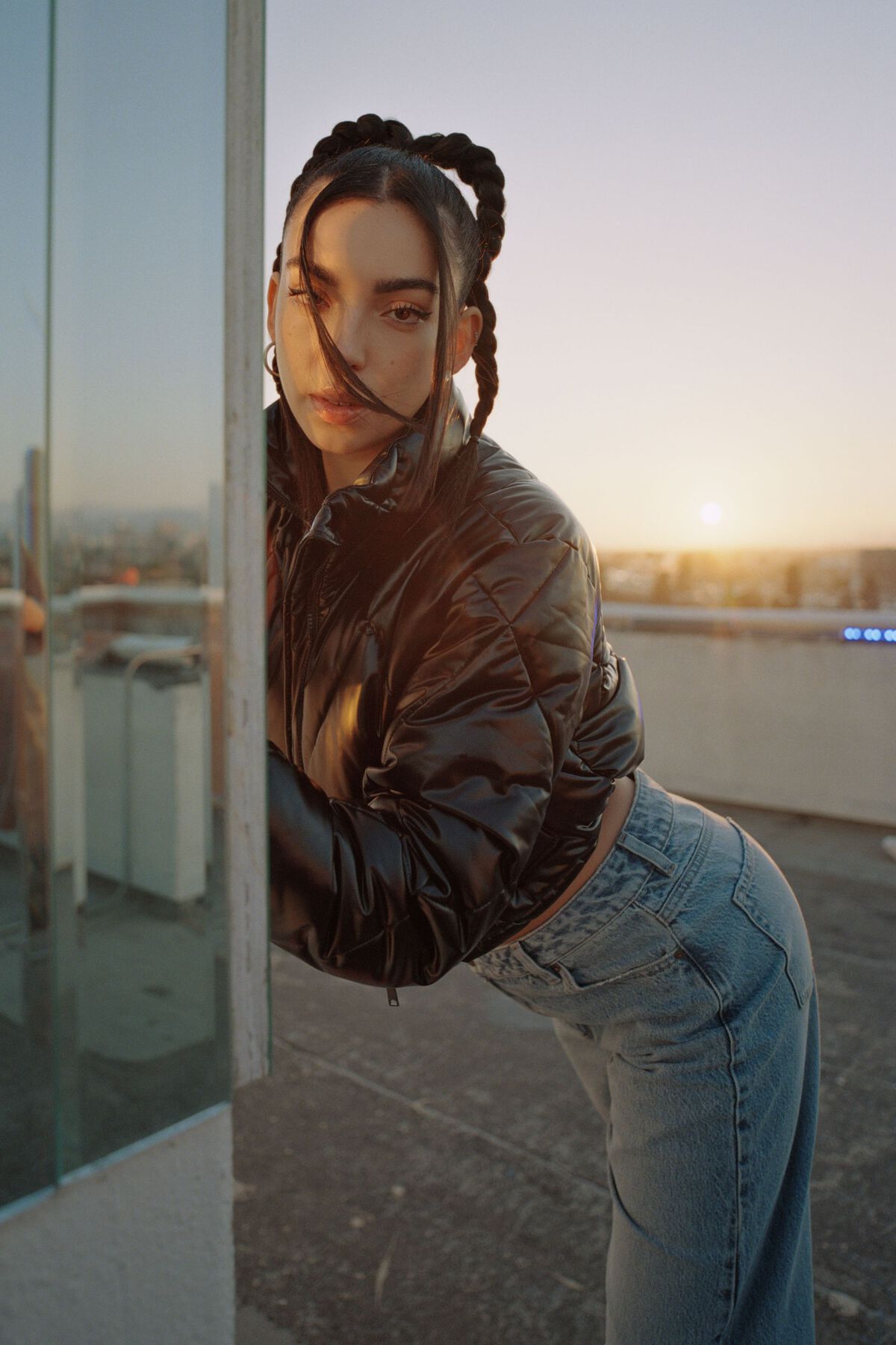 Faux Leather Quilted Puffer Jacket | Dynamite