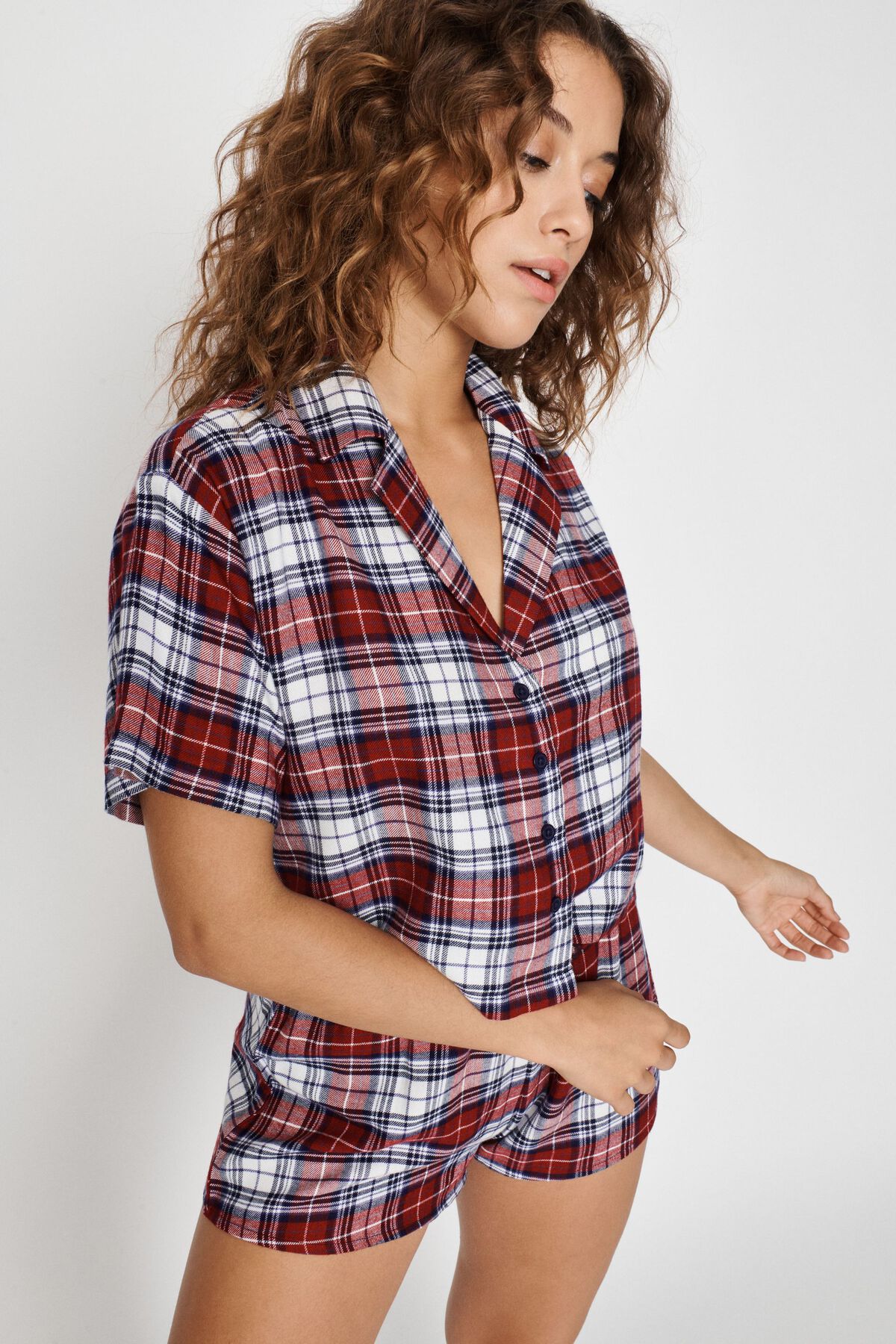 Dreamy Boxy Flannel Shirt Blue | Dynamite