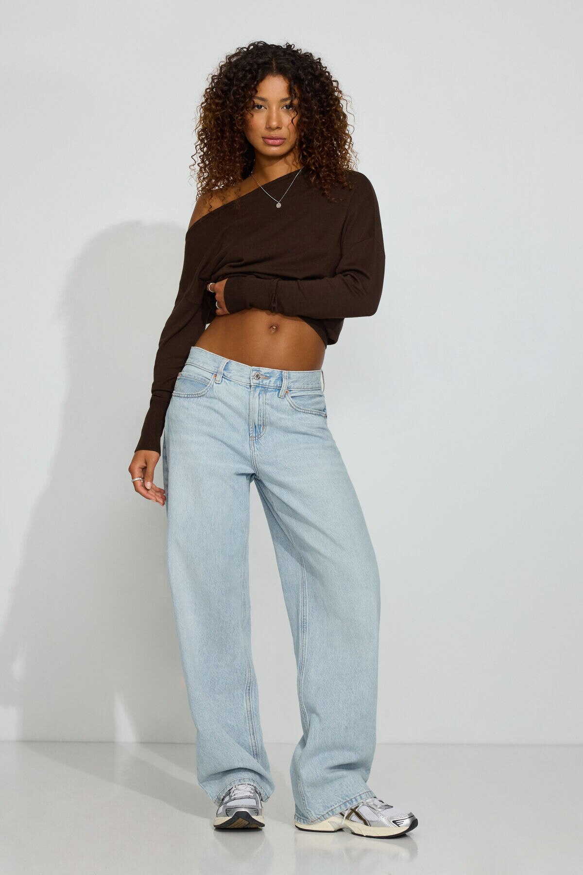 Low Rise Baggy Jeans Blue | Dynamite