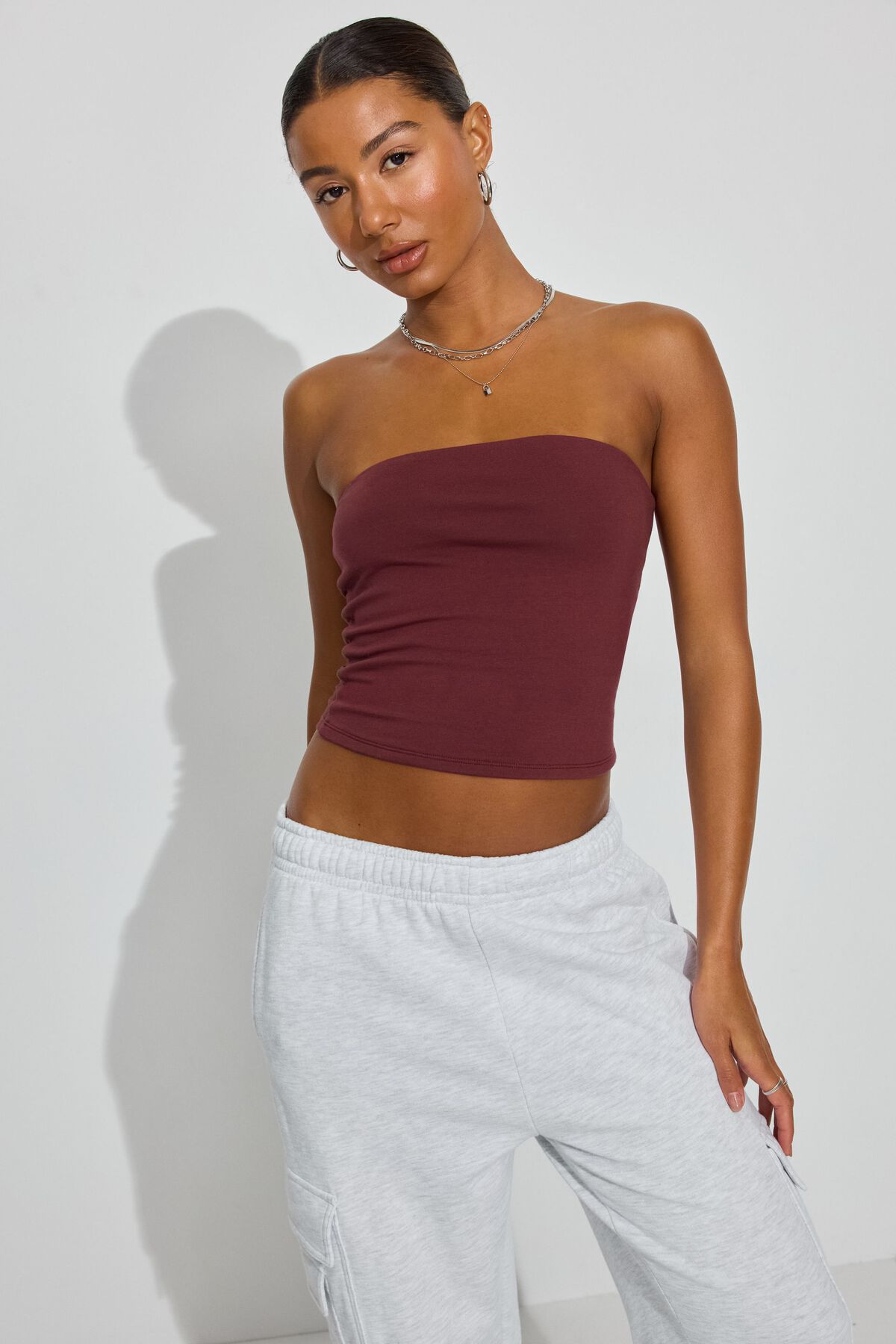 Tasia Tube Top Burgundy | Dynamite