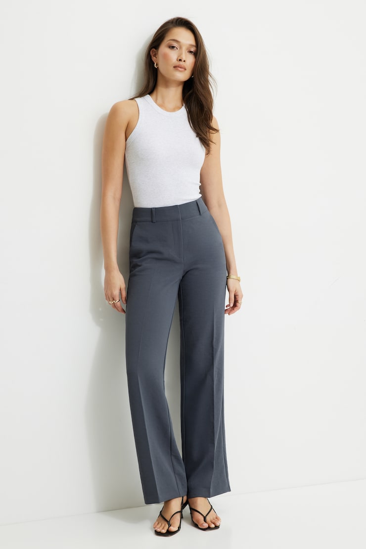 Camelia Airflow Clean Straight Leg Pants Blue | Dynamite