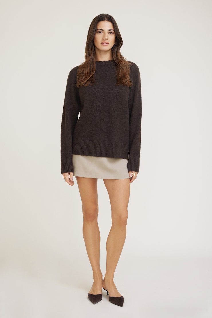 Rory Oversized Sweater Brown | Dynamite