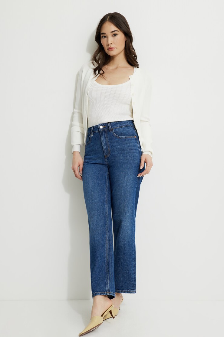 Justina Straight Jeans Blue | Dynamite