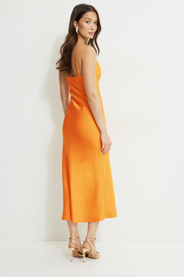 Aimee V Neck Maxi Dress Orange | Dynamite