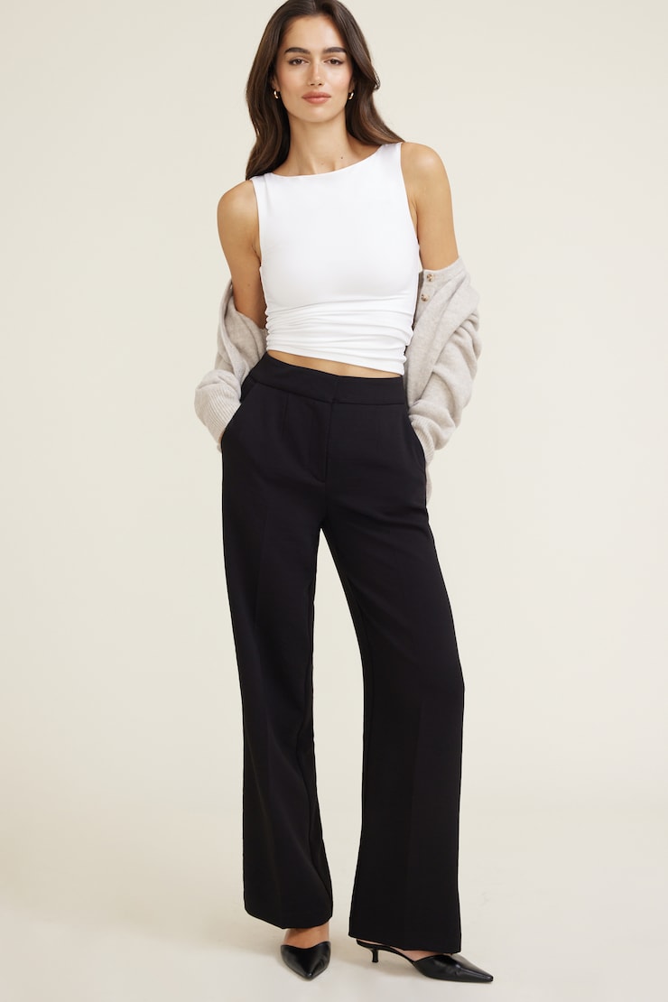 Yasmin Airflow Straight Leg Pants Black | Dynamite